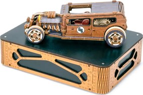 3d puzzle wooden city 3d puzzle automobil hot rod limitovaná edice 142 dílů