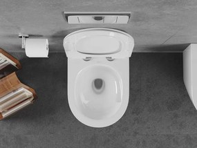 Mexen Lena WC mísa Rimless Tornado s pomalu sklopným slim sedátkem, duroplast, bílý lesk - 30224000T