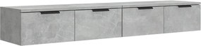 Nástěnné skříňky 2 ks betonově šedé 68x30x20cm kompozitní dřevo 3115895