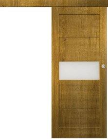 posuvné interiérové dveře na stěnu vasco doors BRAGA model A Průchozí rozměr: 70 x 197 cm, Orientace dveří: Levé dveře, Dekor: Dub Aljaška