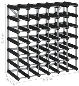 vidaXL Marketos Stojan na víno na 42 lahví černý masivní borové dřevo
