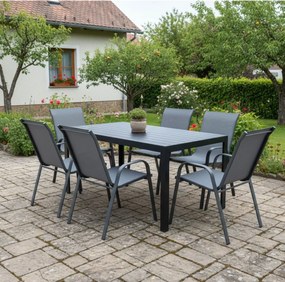 Vikio Zahradní set 150x90 pro 6 osob DK304S antracit/šedá