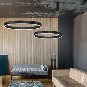 LED lustr Motif 60 černé stmívatelné
