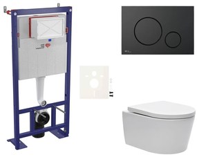 Cenově zvýhodněný závěsný WC set SAT do lehkých stěn / předstěnová montáž+ WC SAT Brevis SIKOSSBR68