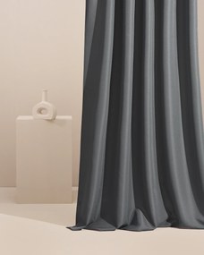 Room99 Závěs na terasu/Verandu/Altánku AURA na kroužcích Barva: Tmavě šedá/Stříbrná, Velikost: 180 x 250 cm