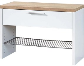 422778 Germania Shoe Bench &quot;Top&quot; White and Sonoma Oak 3192-178