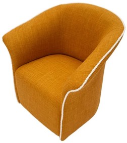 Designové otočné křeslo Felony hořčicové