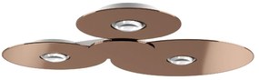 Lodes 16134 4630 Bugia Triple Mega, stropní svítidlo, 3x15W LED 2700K, lesklá bronz, délka 79cm