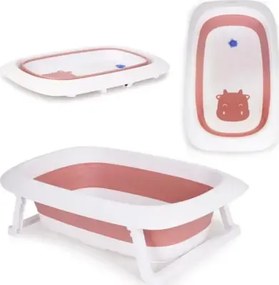 ECOTOYS Skládací vanička Kravička - růžová / od 0 let