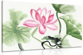 Obraz akvarelový lotosový květ - 60x40 cm