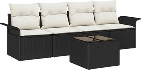 Set pohovek 5 ks Černá polyratan 3345227