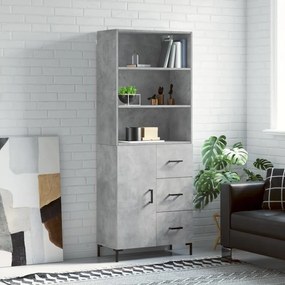 vidaXL Skříň highboard 69,5 x 34 x 180 cm kompozitní dřevo [3189473] Barva: Betonová šedá