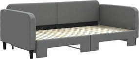 Válenda s přistýlkou tmavě šedá 100 x 200 cm textil 3196822