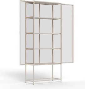 Vitrína Seaford 77x185,6 cm šedá