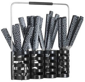 Příborový set se stojanem Dots 24ks