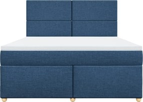 Box spring postel s matrací modrá 180x200 cm textil 3291358