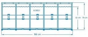 INTEX METAL FRAME POOLS Bazén 366 x 76 cm 28212NP