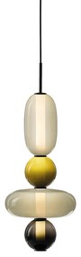 Bomma Pebbles skleněné závěsné svítidlo, malé Barva: Světle šedá, Konfigurace: Model 2