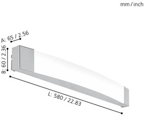 Eglo 97719 - LED Koupelnové zrcadlové svítidlo SIDERNO LED/16W/230V IP44