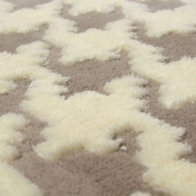 Tutumi Plyšový koberec Clover Pepitka Beige Rozměr (cm): 120 x 170