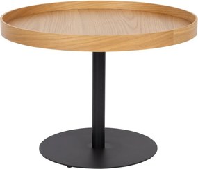 Kulatý konferenční stolek s deskou v dubovém dekoru v přírodní barvě ø 56 cm Yuri M – White Label