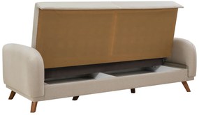 Hanah Home Třímístná pohovka HERA krémová 237 cm 867UNQ1949