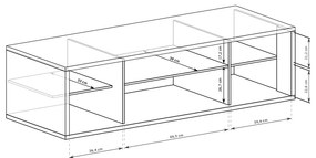 FONTI | TV stolek F-6 + kovové nohy 12 cm | 157,8 cm | dub karamel