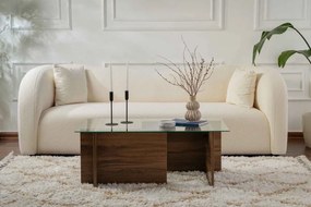 Designový konferenční stolek Tanginika 105 cm vzor ořech
