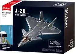 Sluban Army Model Bricks Neviditelný letoun J-20 s kovovým povlakem