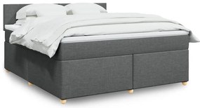 Box spring postel s matrací tmavě šedá 180x200 cm textil 3289053