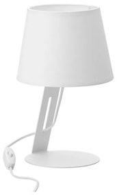 TK LIGHTING Stolní lampa - GRACJA 5132, Ø 18 cm, 230V/15W/1xE27, bílá
