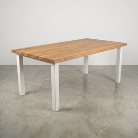 KULHÁNEK Jídelní stůl "Tabi" Velikost desky: 300x100 cm, Odstín podnože: bílá - RAL 9010