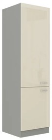 Vysoká kuchyňská skříňka Multiline 60 LO-210 2F, Barva: šedá / krémový lesk