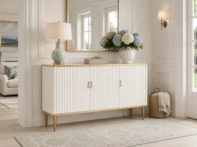 Komoda Stilig ST313 160 cm bílá/zlatá
