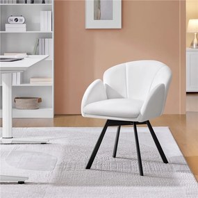 Sada 6 ks – Kancelářská židle Yaheetech – tmavě šedá, 57 cm (šířka) × 61 cm (hloubka) × 75 cm (výška) (267715339484)