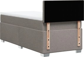 Box spring postel s matrací taupe 90x200 cm textil 3285789