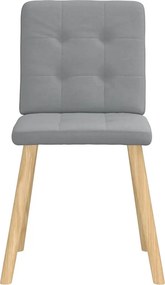Jídelní židle 6 ks světle šedé textil 3315438