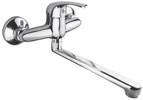 Mereo Mereo, Dřezová nástěnná baterie, Lila, s ramínkem plochým rovným 210 mm, chrom, CBEE302