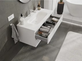 Mexen Orio koupelnová skříňka 100 cm s umyvadlem Vela, 2 zásuvky, bílý lesk - 91A10-10047-2-BFF00-W23M00