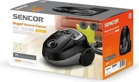 SENCOR SVC 5501BK černá / Sáčkový vysavač / 700 W / 2L / 75 dB / 8m rá