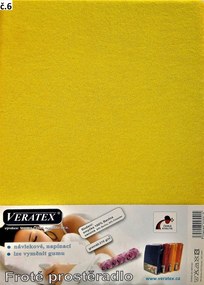 Veratex Froté prostěradlo jednolůžko 90x200/25cm (č. 6-stř.žluté)  Froté