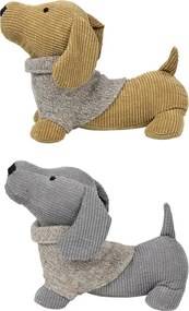 Šedá dveřní zarážka jezevčík Dachshund - 33*14*20cm