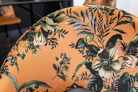 Designová jídelní židle Jalisa žlutý samet