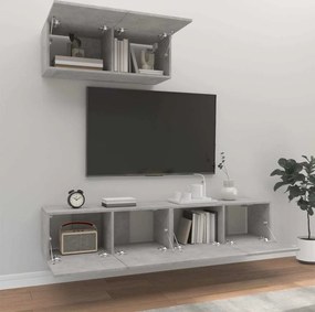 vidaXL 3dílný set TV skříněk kompozitní dřevo [3114473] Barva: Bílá