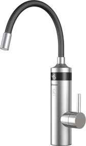 Aqualine Ton - Elektrická dřezová baterie 3kW, černá/nerez 211085