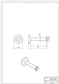 Novaservis - Držák toaletního papíru rovný Metalia 1 chrom, 6142,0