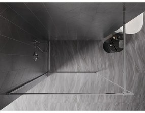 Mexen Kioto-XF, sprchová zástěna s rámem 140 x 202 cm, 10mm čiré sklo, chromový profil, 800-140-104-01-00-X