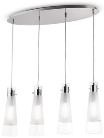 Závěsné svítidlo Ideal lux 023038 Kuky SP4 trasparente 4xE27 60W Závěsná svítidla