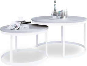 ADRK Furniture Konferenční stolek 2v1 OKIN CT-OKI-W-BE