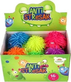 TEDDIES Antistresový míček pavouk 10 cm / Antistresová hračka / Na bat